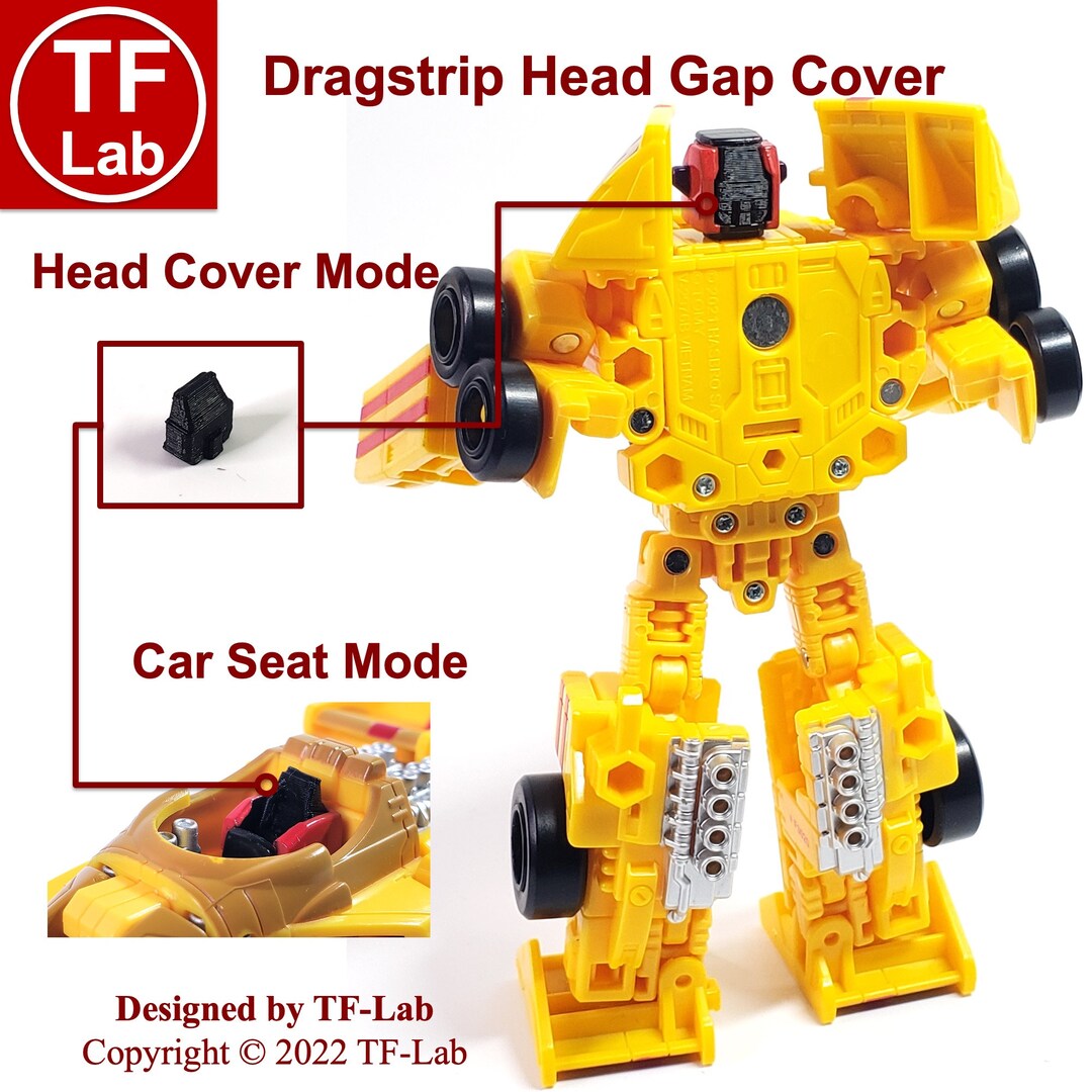 Head Cover/car Seat Upgrade Kit Black: Legacy Dragstrip Transformers Tf ...
