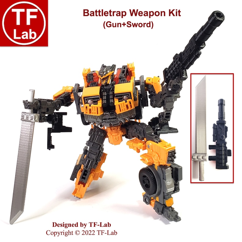 Gun+sword Upgrade Kit for Transformers Battletrap Studio Series Voyager ...
