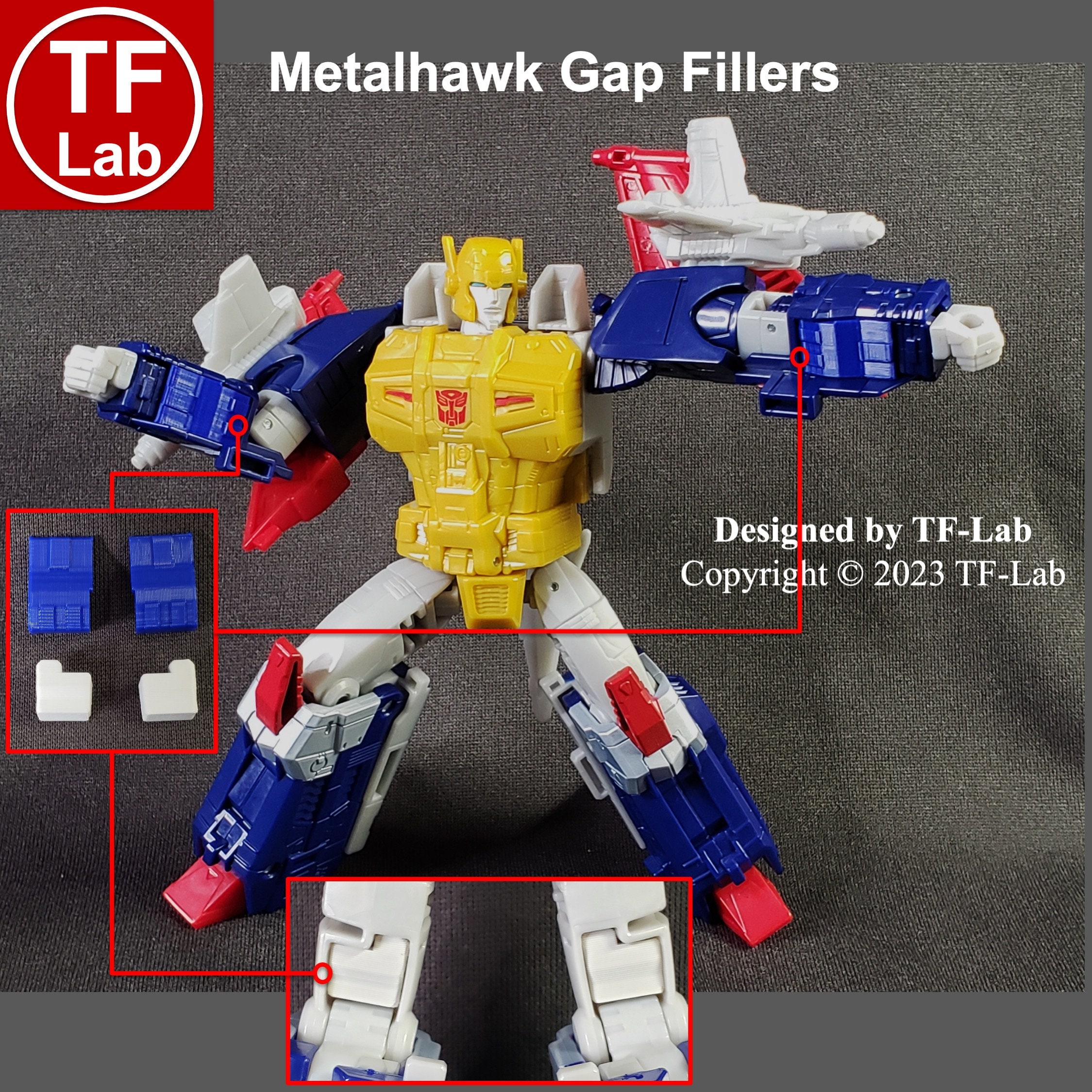 Gap Fillers Upgrade Kit for Transformers Legacy Evolution Metalhawk Tf ...