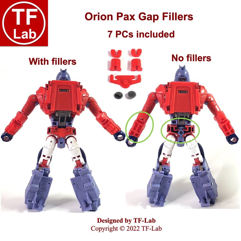 Gap Fillers Upgrade Kit for Transformers Legacy Orion Pax A - Etsy