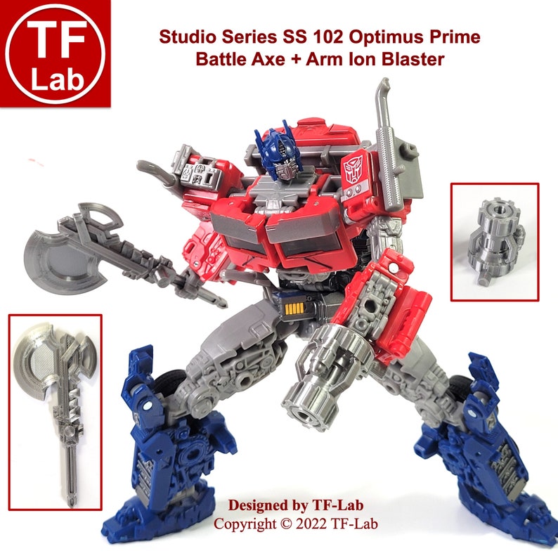 Battle Axe+arm Blaster Upgrade Kit: Transformers Optimus Prime Studio ...