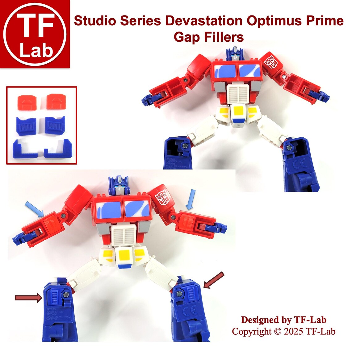 Gap Fillers/covers for Transformers Optimus Prime Devastation Studio ...