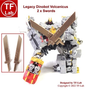 Golden Swords for Transformers Legacy Evolution Dinobot Volcanicus Slug ...