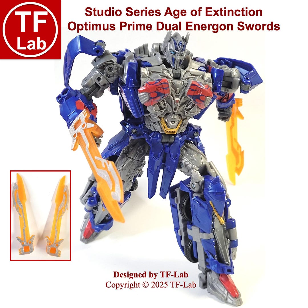 Dual Energon Swords: Studio Series Optimus Prime Age of Extinction ...