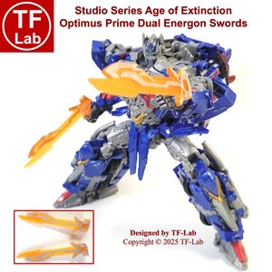 Dual Energon Swords: Studio Series Optimus Prime Age of Extinction ...