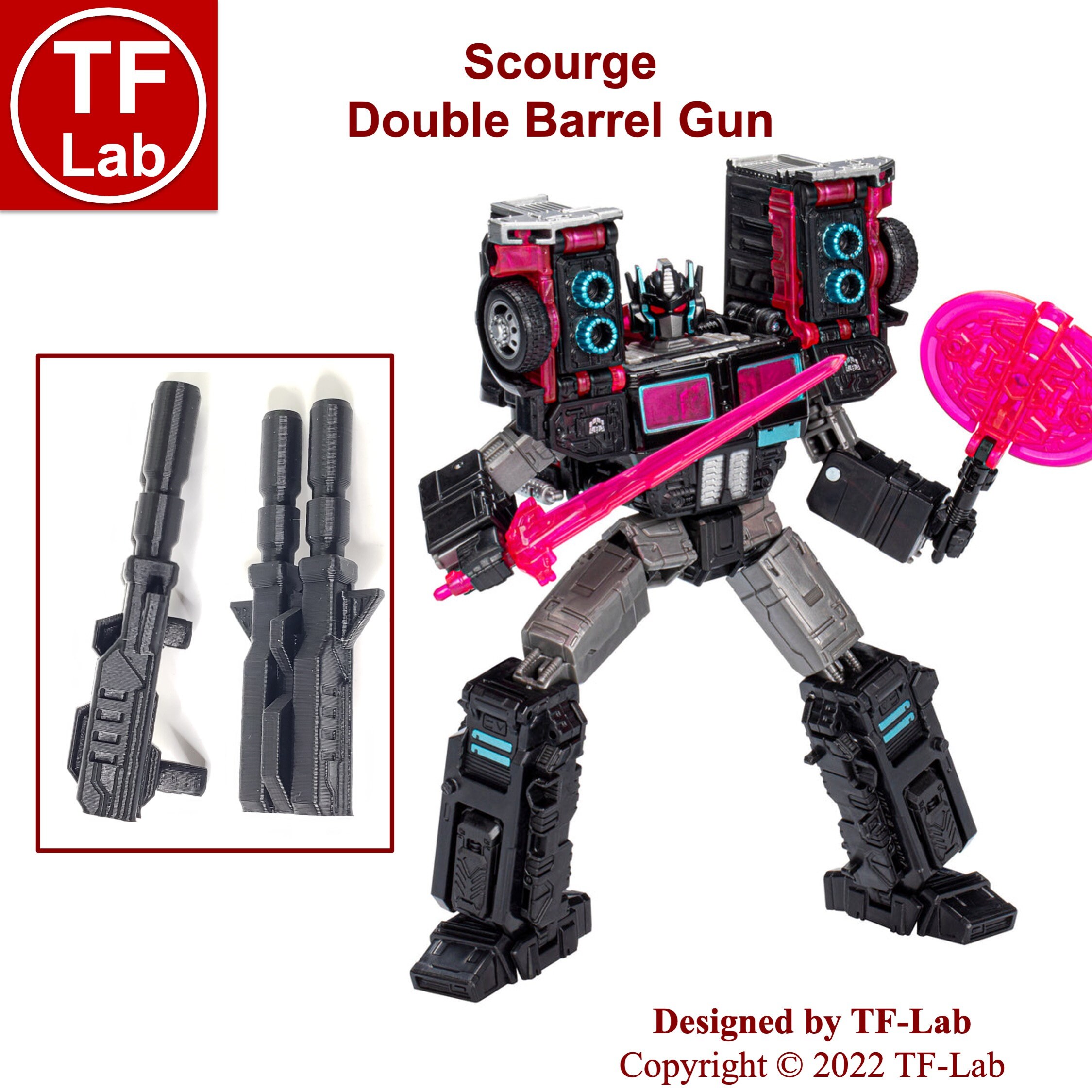 Double Barrel Gun Upgrade Kit: Transformers Legacy Velocitron - Etsy
