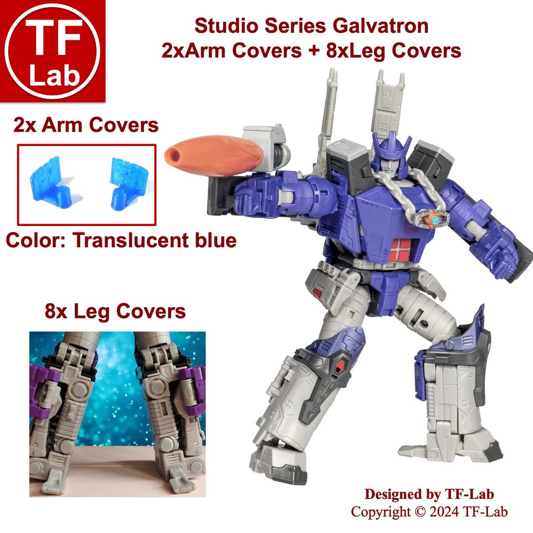 Studio Series 86 Galvatron Arm Gap Covers Fillers + Leg Covers Upgrade ...