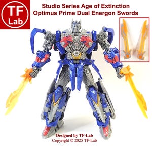 Dual Energon Swords: Studio Series Optimus Prime Age of Extinction ...