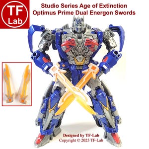 Dual Energon Swords: Studio Series Optimus Prime Age of Extinction ...