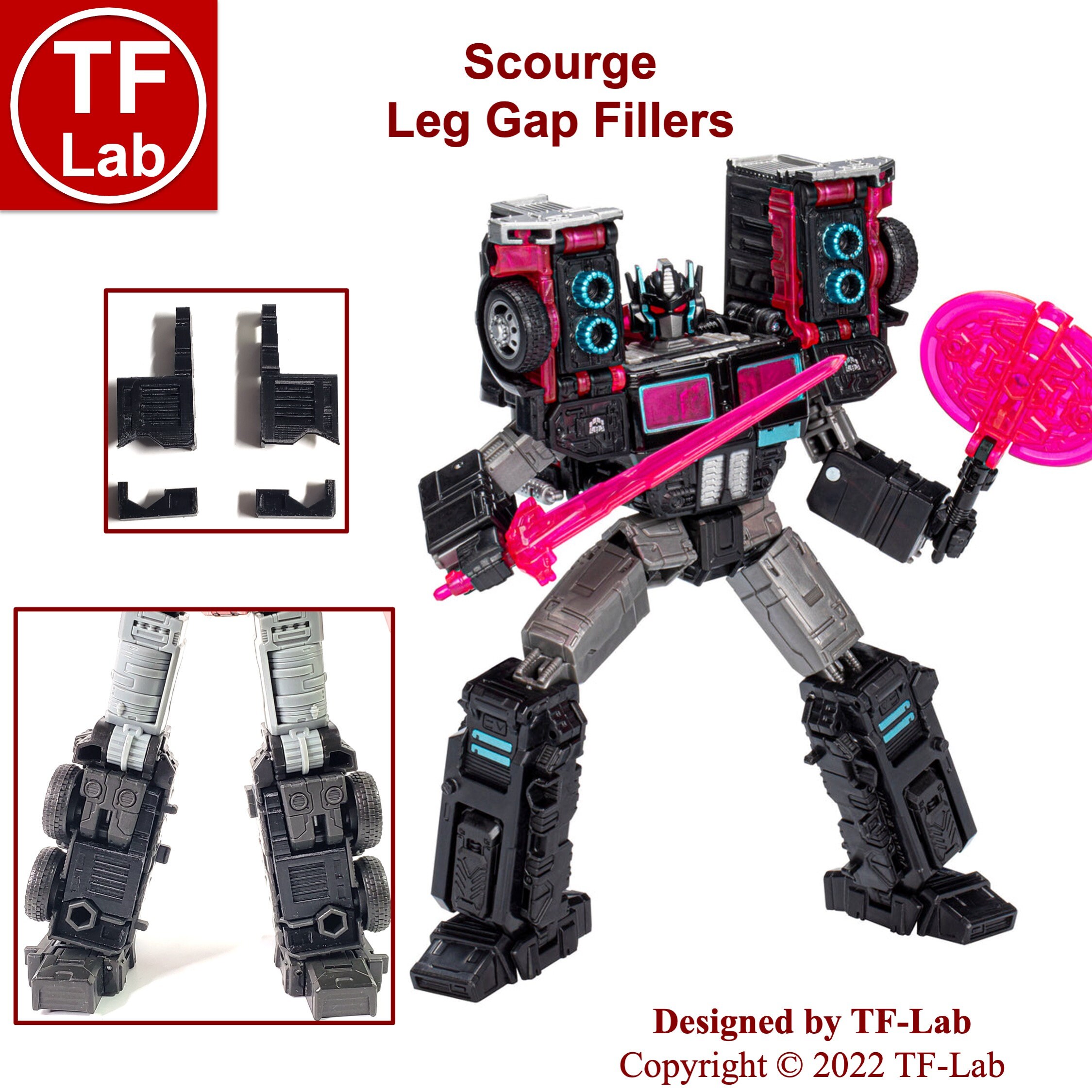 Leg Gap Fillers Upgrade Kit: Transformers Legacy Velocitron - Etsy