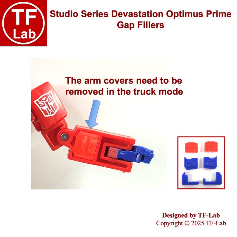 Gap Fillers/covers for Transformers Optimus Prime Devastation Studio ...
