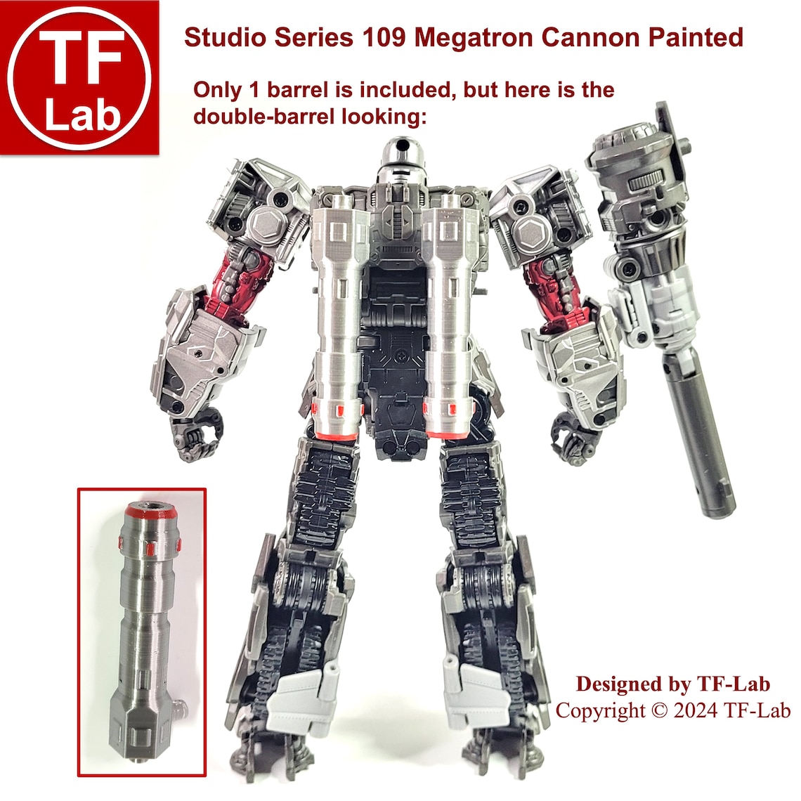 Studio Series SS 109 Megatron Painted Cannon Upgrade Kit Transformers ...