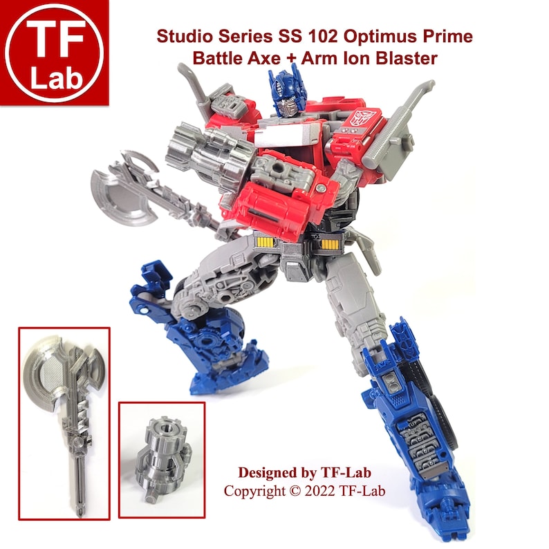Battle Axe+arm Blaster Upgrade Kit: Transformers Optimus Prime Studio ...