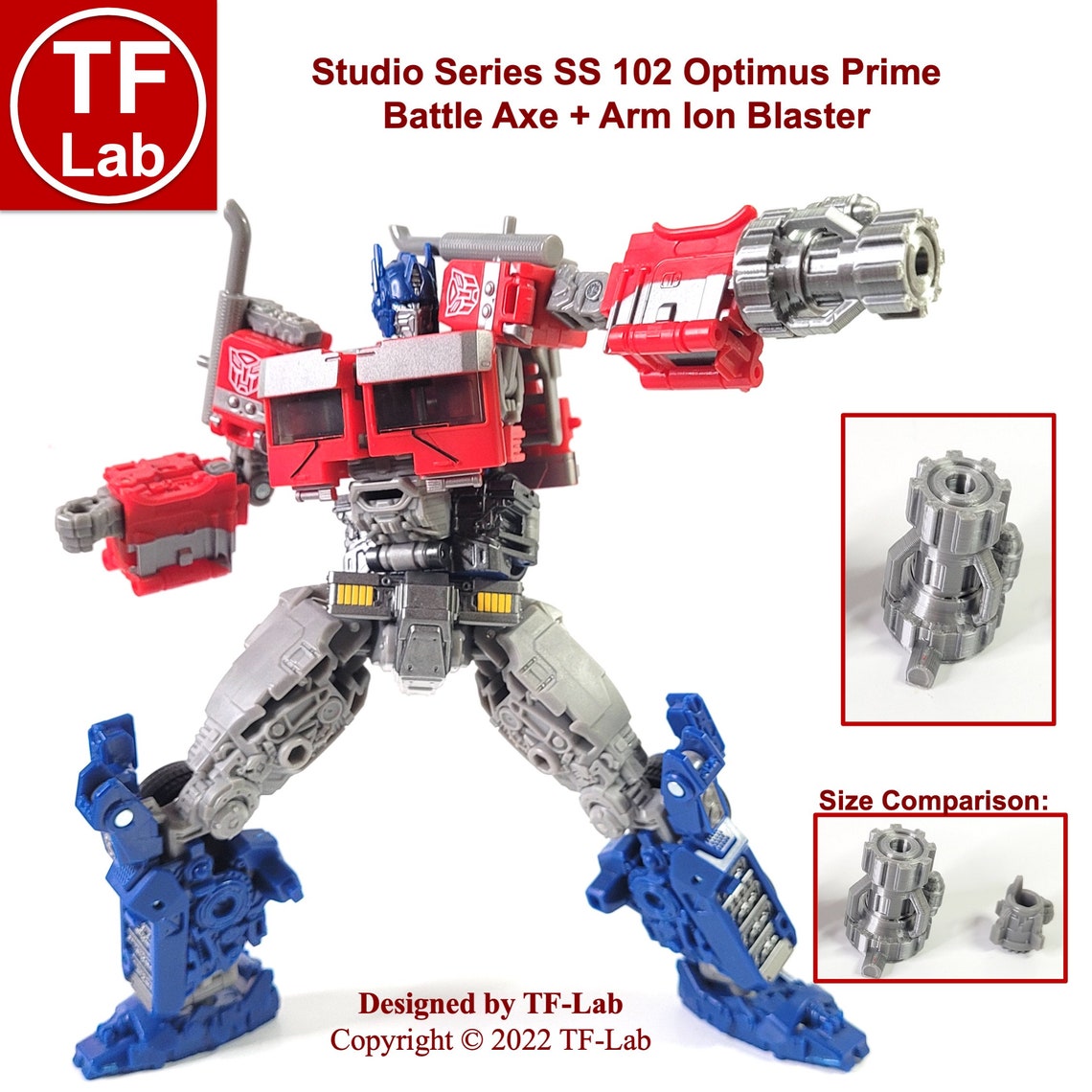 Battle Axe+arm Blaster Upgrade Kit: Transformers Optimus Prime Studio ...