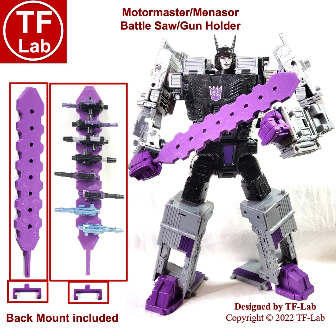 Battle Saw/weapon Holder for Legacy Motormaster/menasor Wild Rider ...