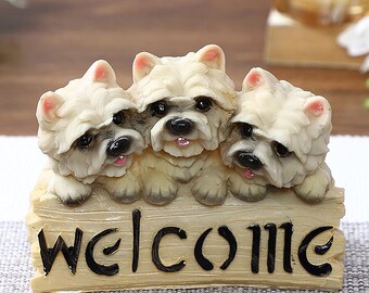 Dog Statue Welcome - Etsy