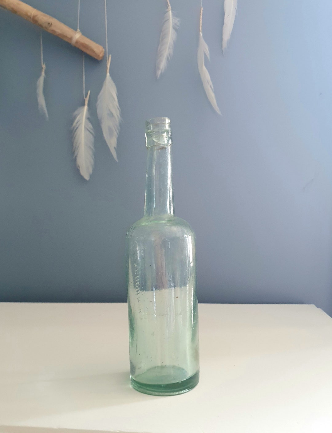 Goodall Backhouse & Co Yorkshire Aqua Glass Vintage Relish Bottle - Etsy