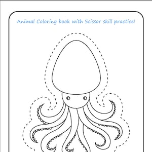 Kids Animal Coloring Pages & Scissor Skill Practice for School! 50 ...