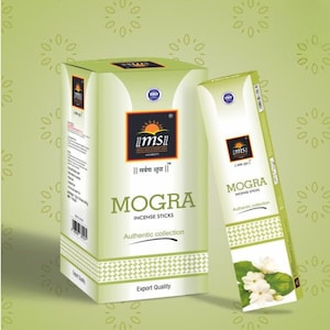 Mogra Fragrance Incense Sticks Pack of 12 Jasmine Incense Sticks Lunar ...
