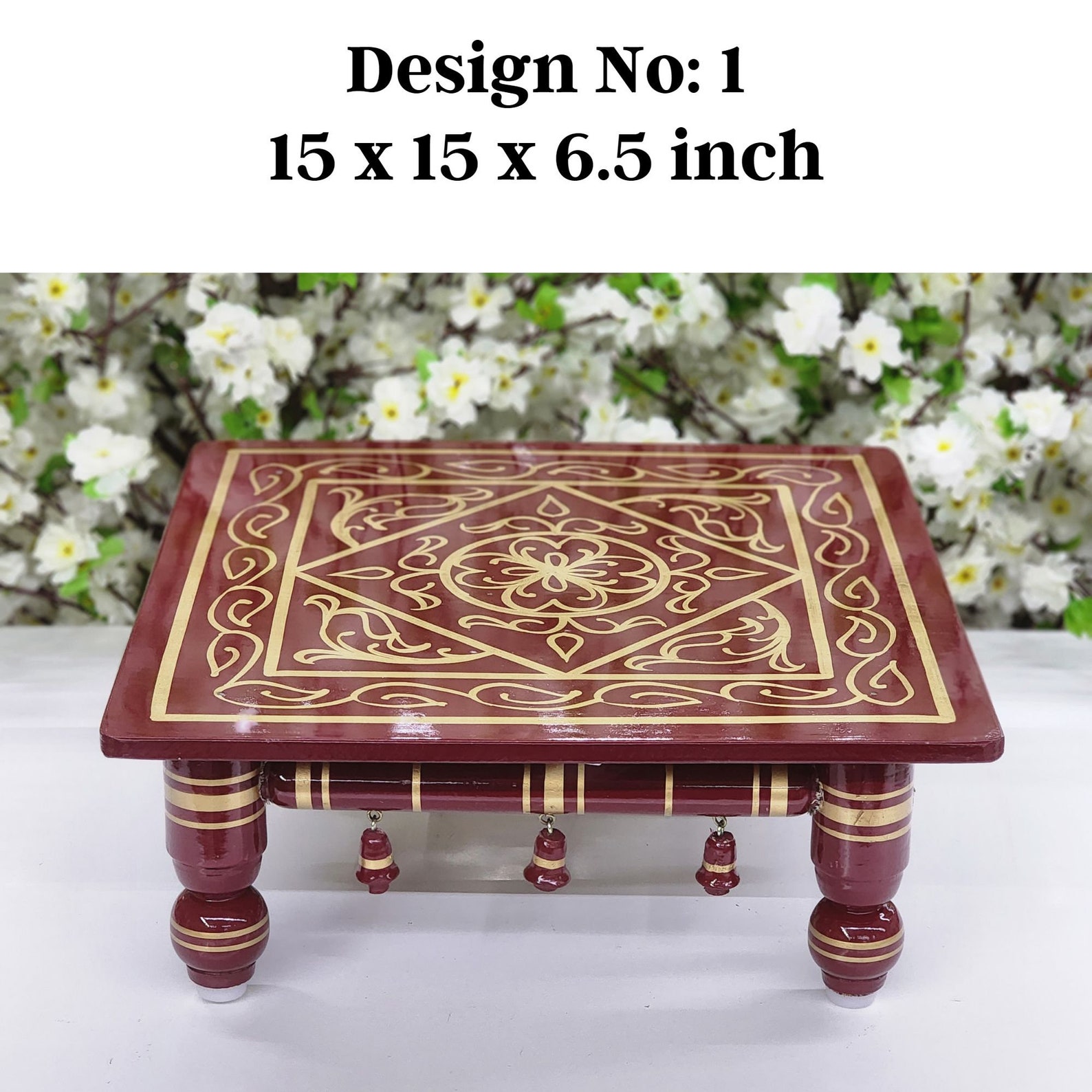 Indian Handmade Wooden Bajot Traditional Bajot Sitting Stool - Etsy