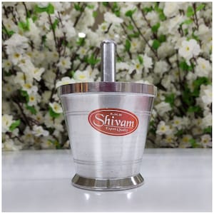 Mortar and Pestle Set Aluminum Mortar and Pestle Indian Traditional ...