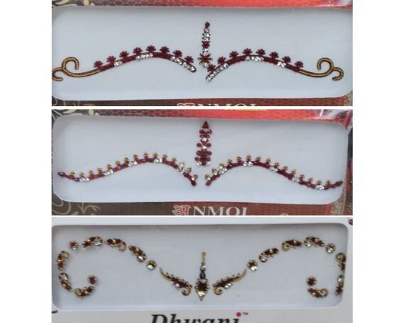 Indian Bridal Colorful Bindi Antique Long Bindis Bollywood - Etsy