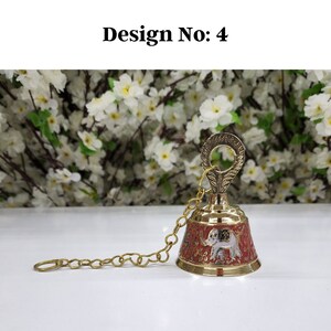 Brass Hanging Bell Small Bell for Temple, Mandir, Altar, Shrine Bell ...