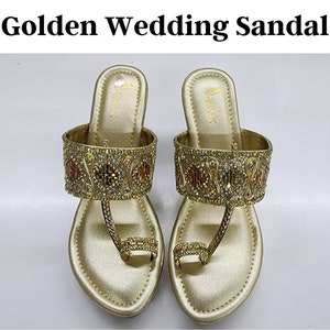 Indian Bridal Sandal Women High Heels Bridal Wedding Wedges Heels ...