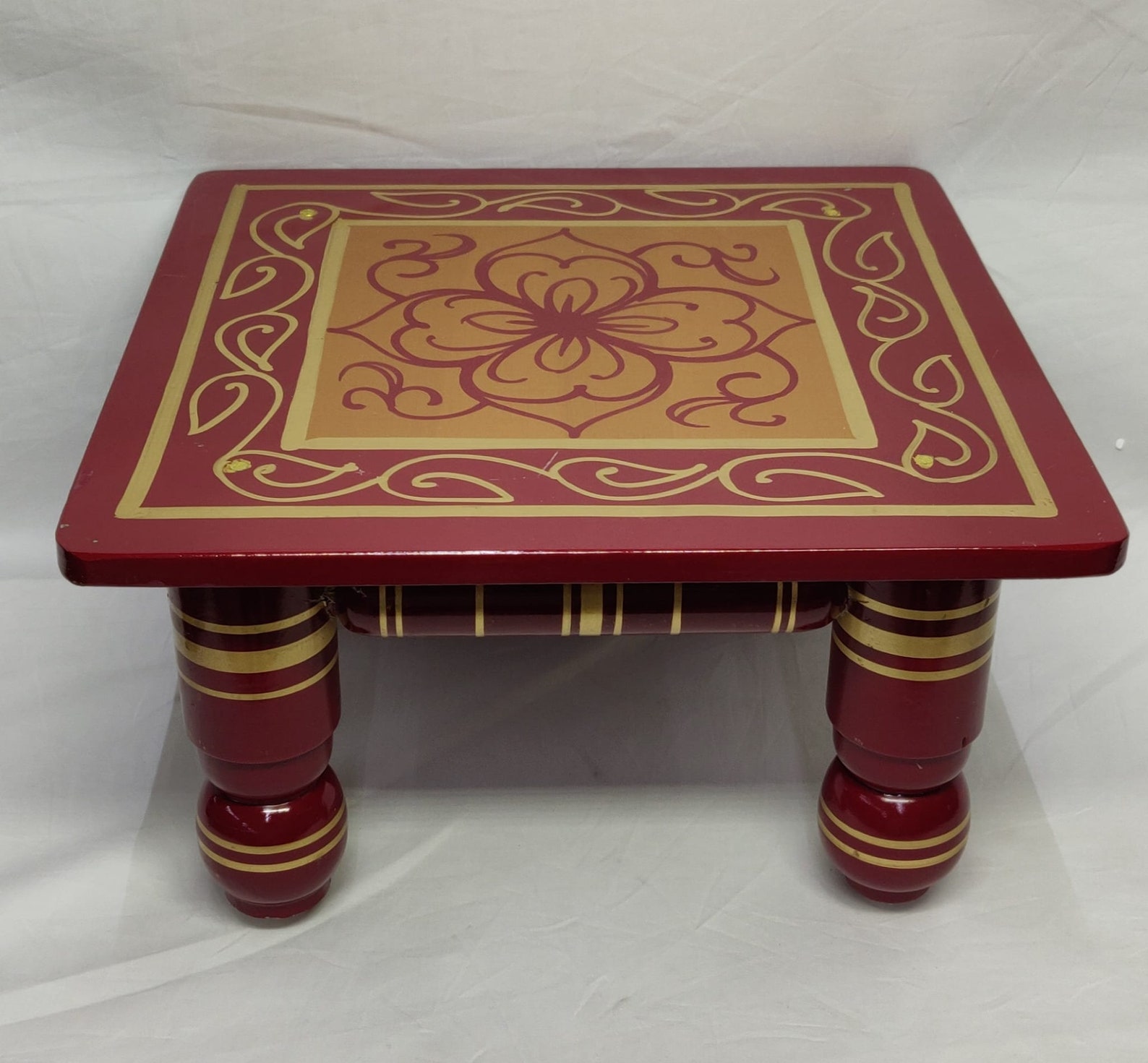 Beautiful Indian Handmade Wooden Bajot Hand Painted Indian - Etsy