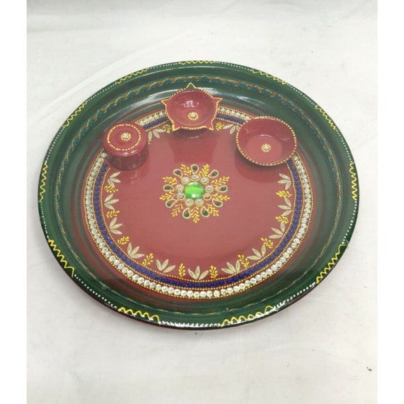 Handmade Pooja Thali Worship Tray Diwali Special Pooja Thali - Etsy