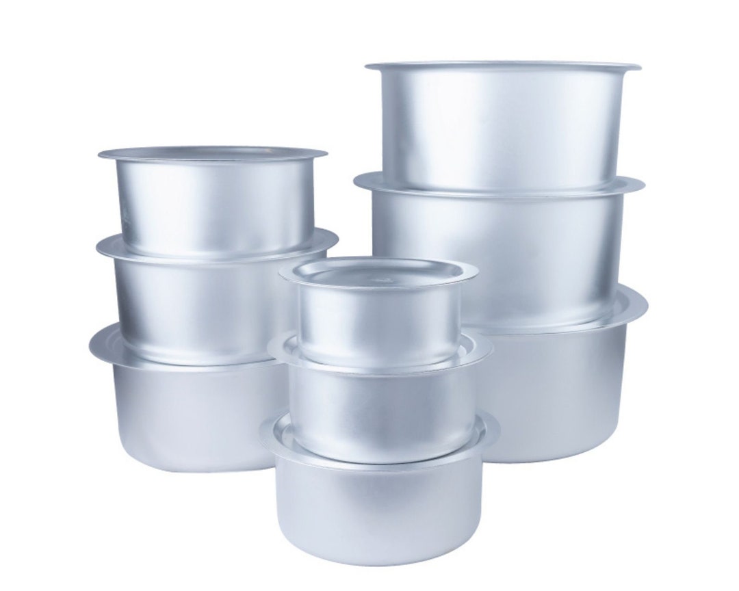 Aluminium Cooking Pot With Lid Patila/bhagona/tapeli Tope Flat Bottom ...