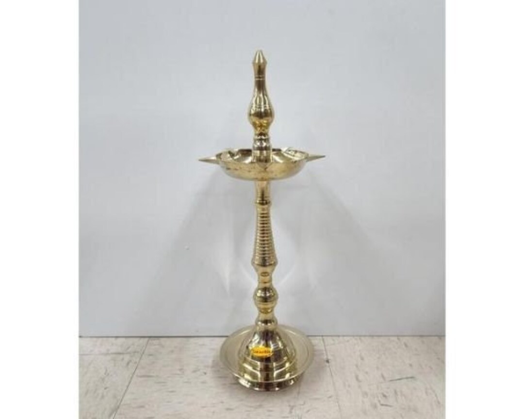 Brass Diya Stand, Indian Decor Diya, Brass Oil Lamp, Oil Wick Diya ...