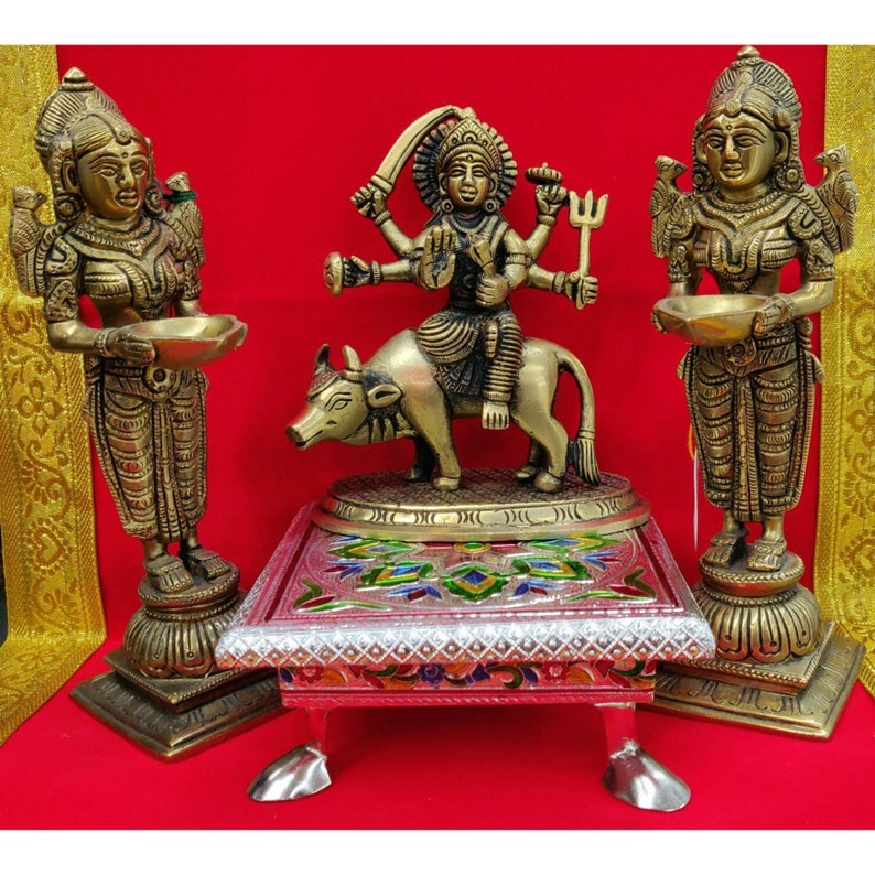Umiya Mata Statue Ma Umiya Idol in Brass Hindu Goddess - Etsy