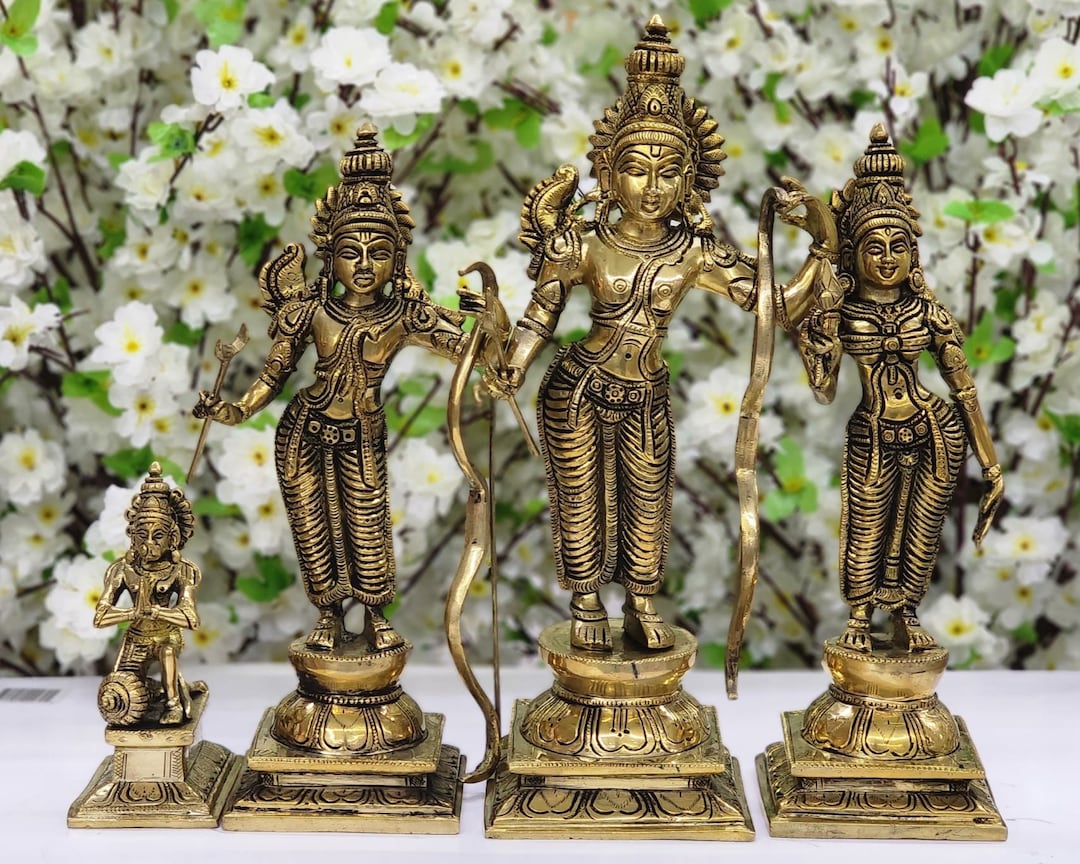 Ram Darbar Statue Brass Lord Ram, Sita, Hanuman, Lakshman, Lord Ram ...