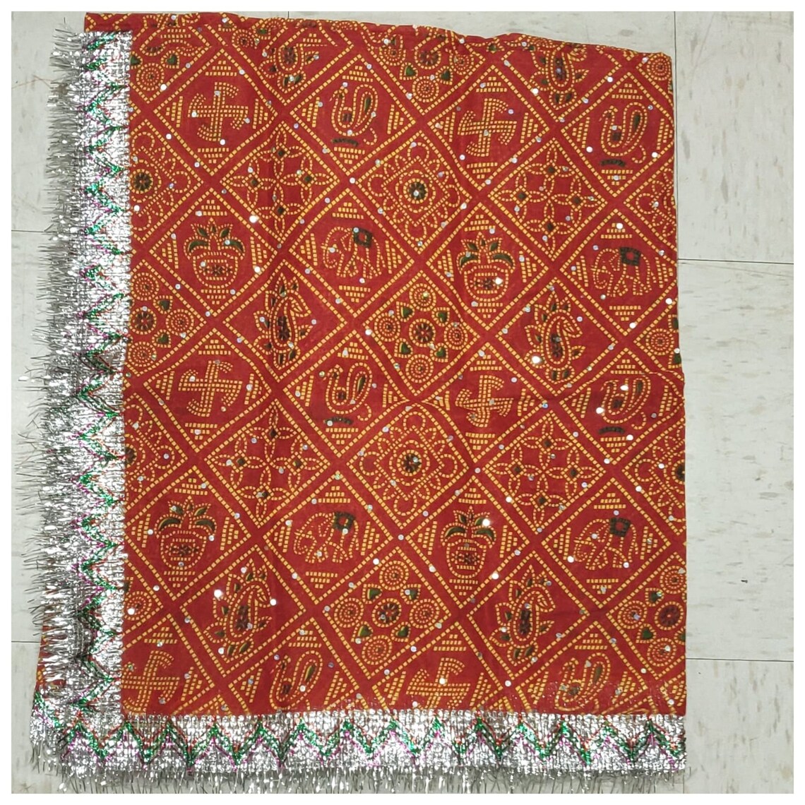 Navratri Puja Mata Ki Chunri Indian Puja Chunri Red Mata Rani | Etsy