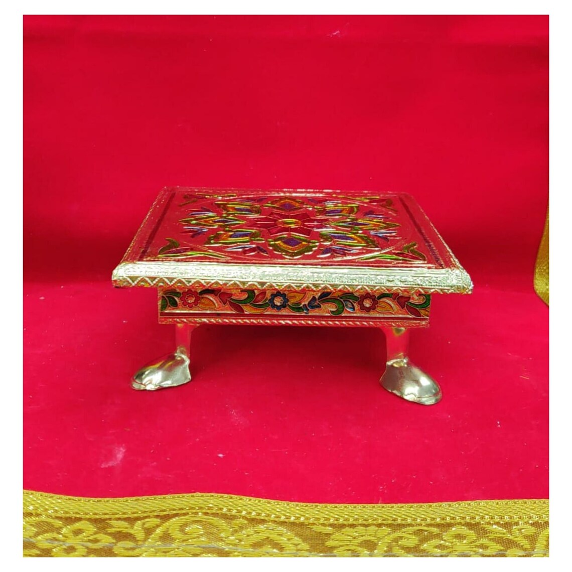 Handmade Oxidized Bajot Handcrafted Chowki Indian Bajot - Etsy