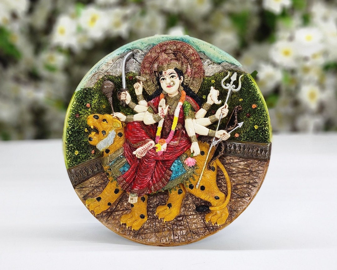 Ambe Ma Wall Hanging Durga Ma Wall Plate Ambe Ma Wall Decor Indian Home ...