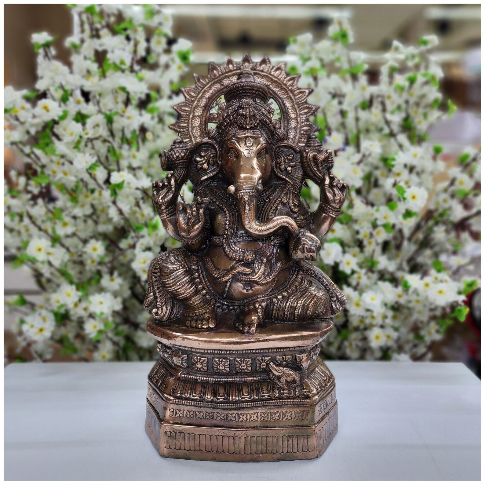 Ganesha Statue Large Ganesh Idol in Bronze Vinayaka Statue - Etsy