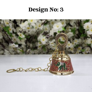 Brass Hanging Bell Small Bell for Temple, Mandir, Altar, Shrine Bell ...