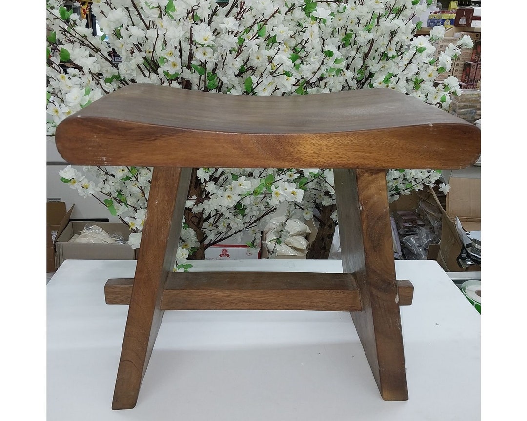 Wooden Stool Vintage Wood Stool Low Stool Antique Small Wood Stool ...