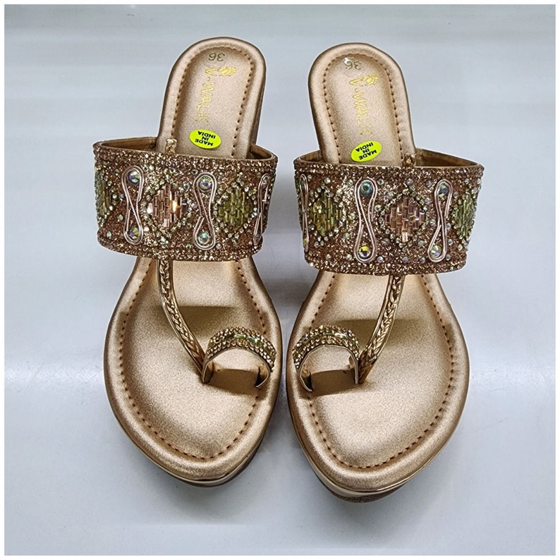 Indian Bridal Sandal Women High Heels Bridal Wedding Wedges - Etsy