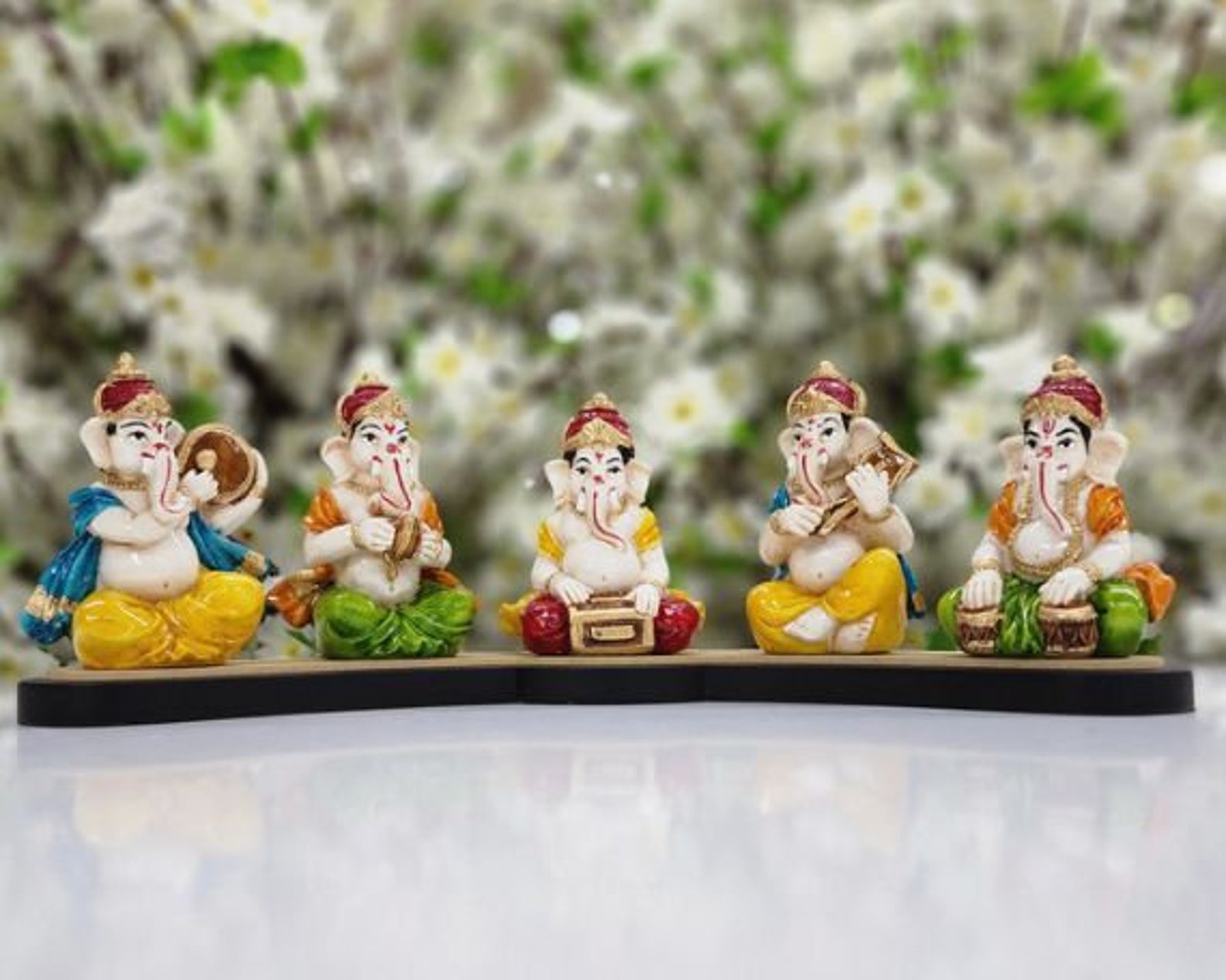 Ganesh Playing Musical Instruments Musical Ganesh Set Marble - Etsy