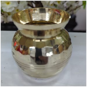 Small Brass Loti for Pooja Brass Kalash Lota Engraved Loti Indian ...