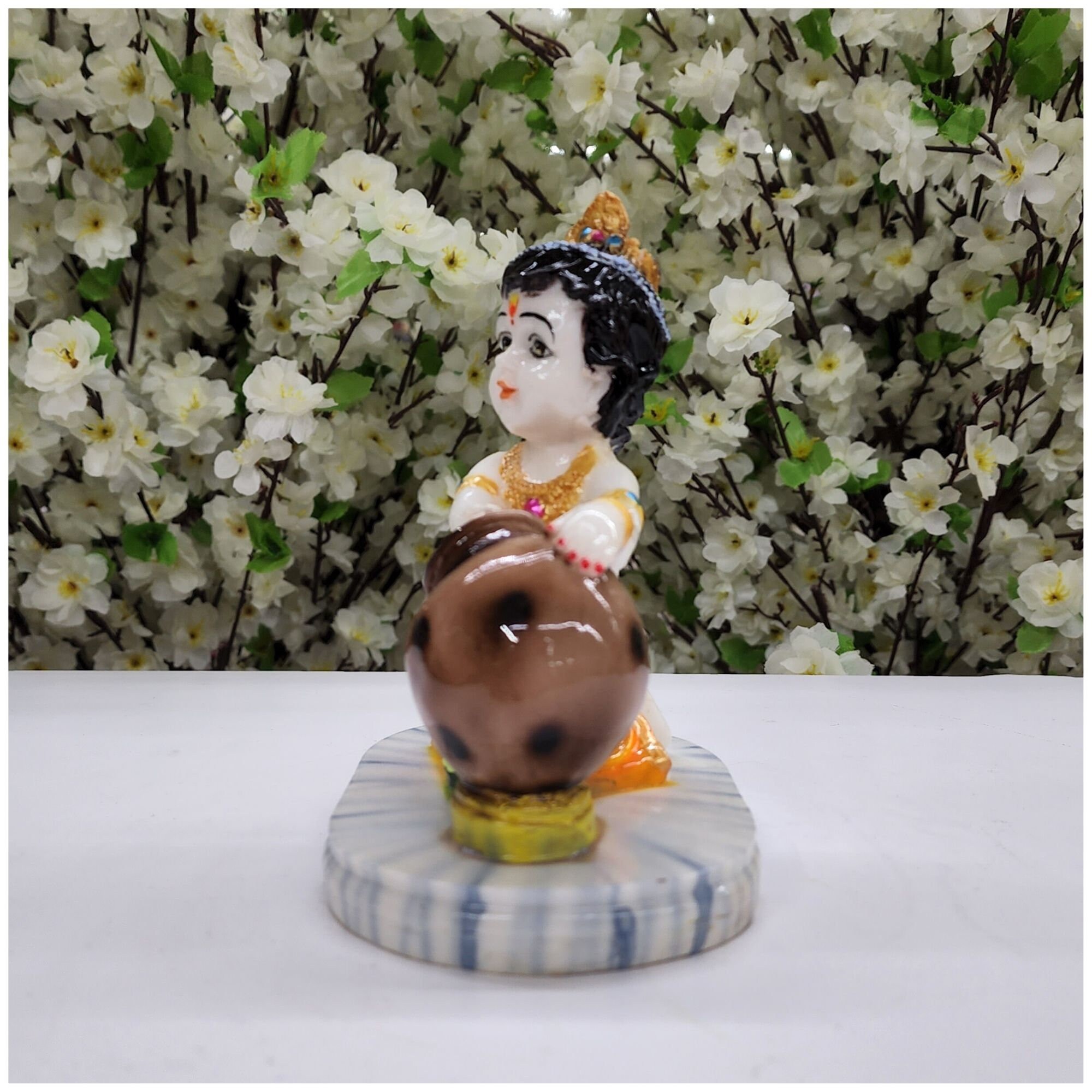 Baby Krishna Statue in Marble Dust Small Krishna Idol Lord - Etsy