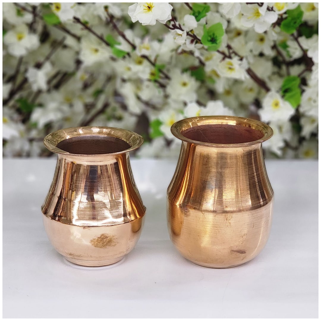 Copper Kalash for Pooja Copper Parsi Lota Indian Fesitval Puja Utensils ...