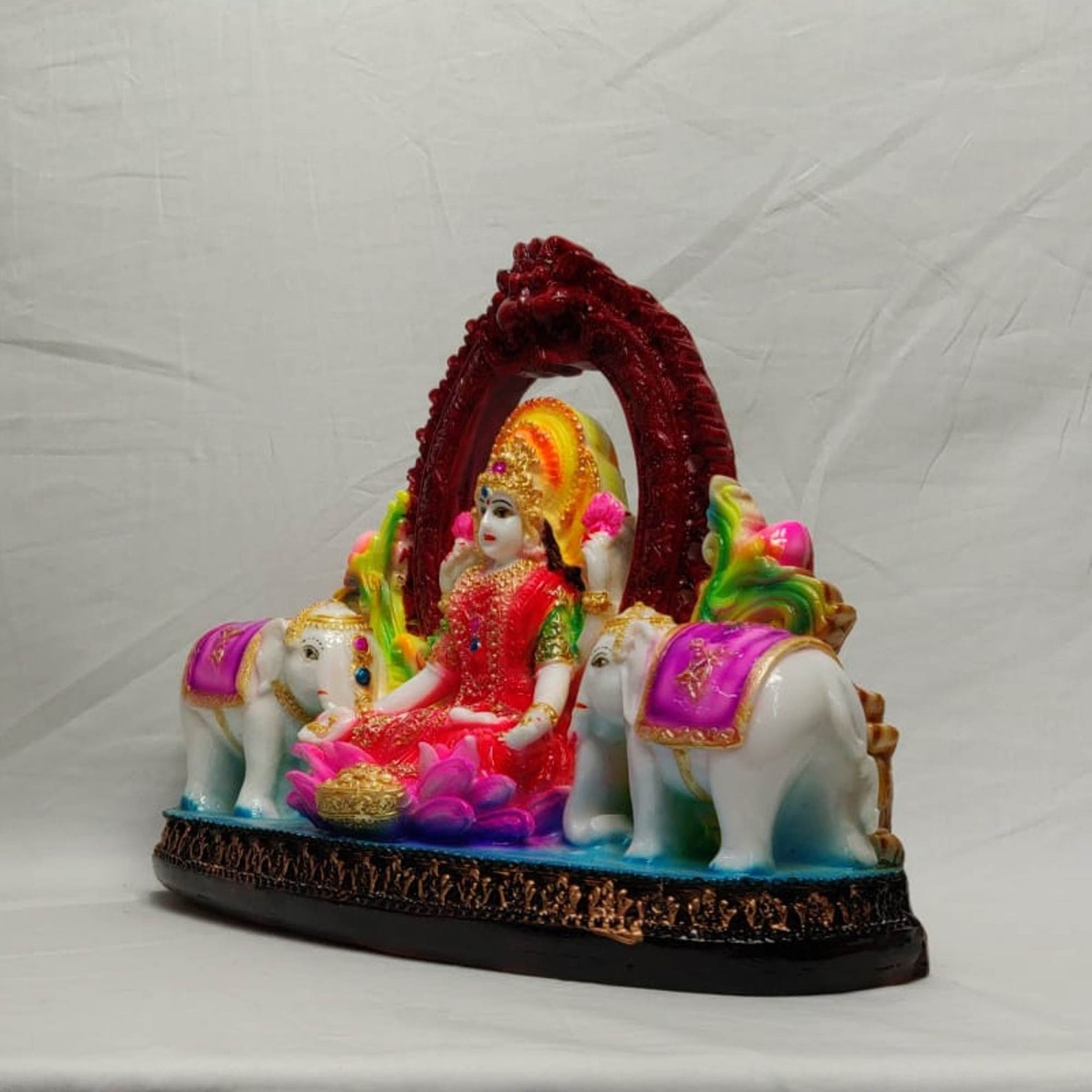 Goddess Laxmi Statue Sitting Laxmi Idol for Altar Temple Decor - Etsy
