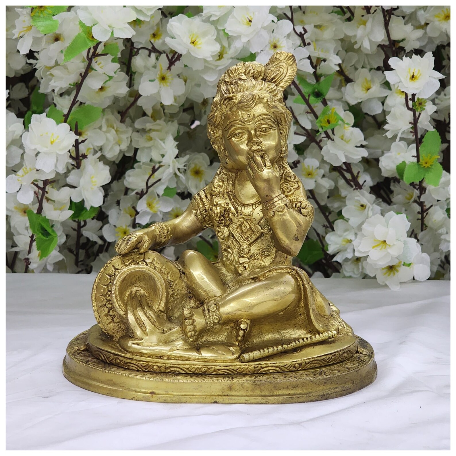 Baby Krishna Statue in Brass Krishna Idol Laddu Gopal - Etsy