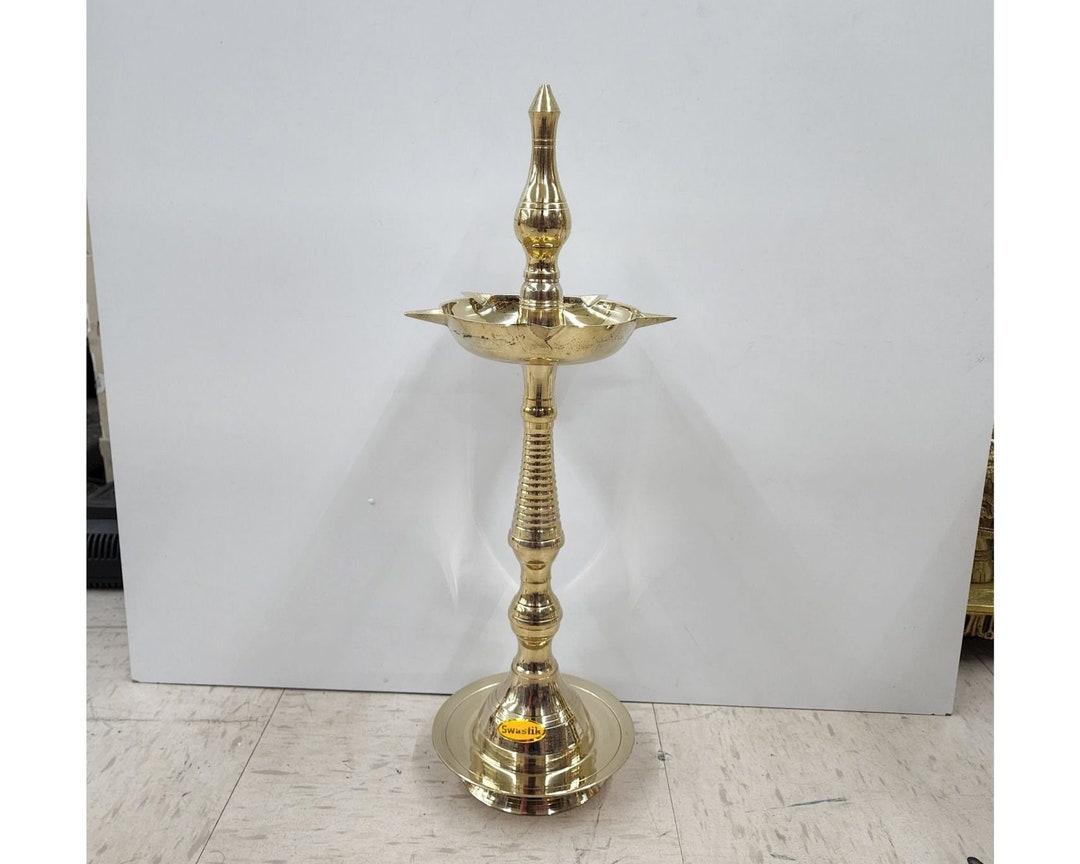 Indian Traditional Oil Lamp Brass Oil Diya Brass Diya Stand Indian ...