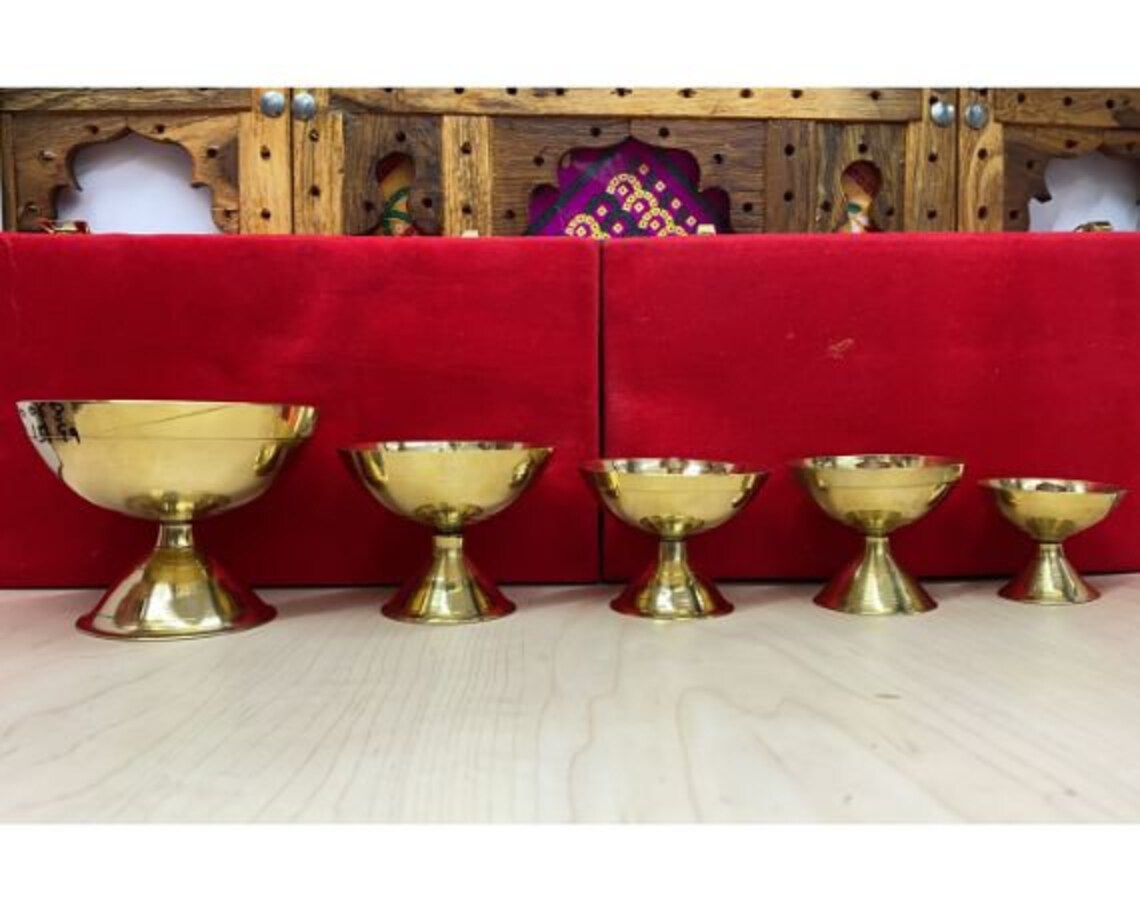 Traditional Brass Diya for Pooja Indian Dia Handcrafted Diya | Etsy