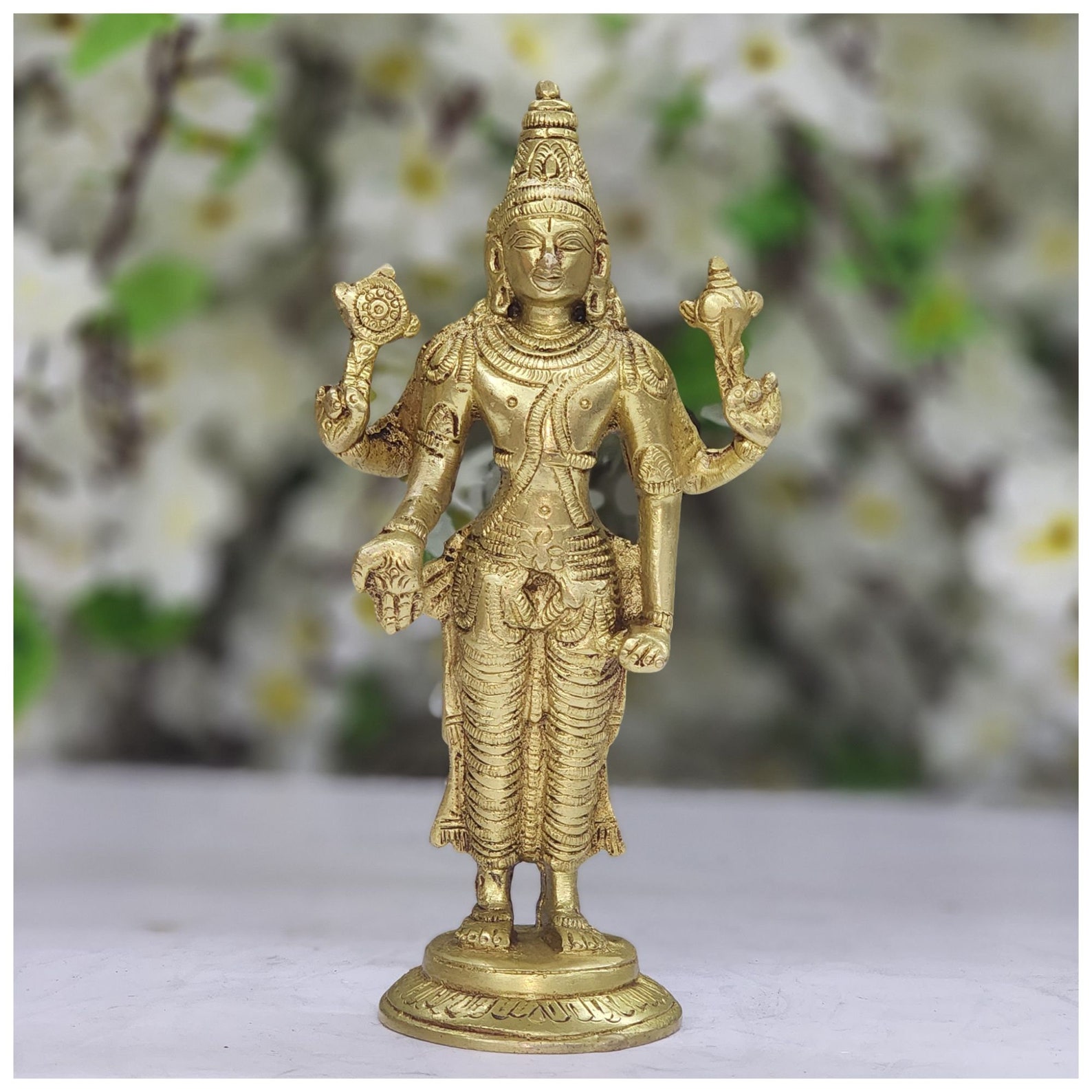 Lord Vishnu Statue in Brass Indian God Statue Vishnu Idol - Etsy